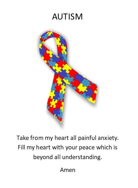 Prayer Card- PC9 - Autism – Holy Land Wood and Stone